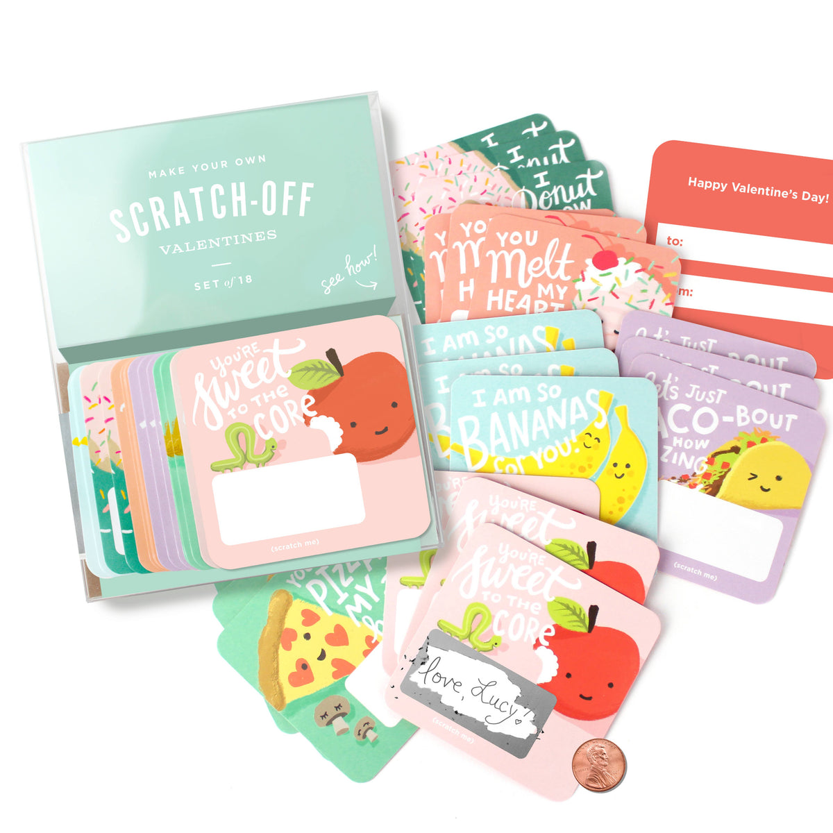 Inklings Paperie - Scratch-off Valentine Cards - Snack Pack – The Mash Pit