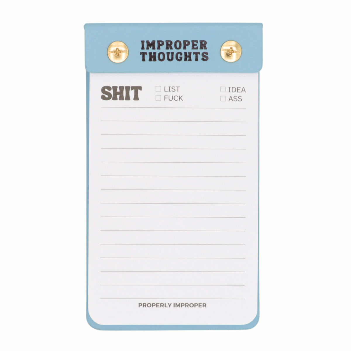 Properly Improper - Tear Off Sheet Notepad Shit Notes – The Mash Pit