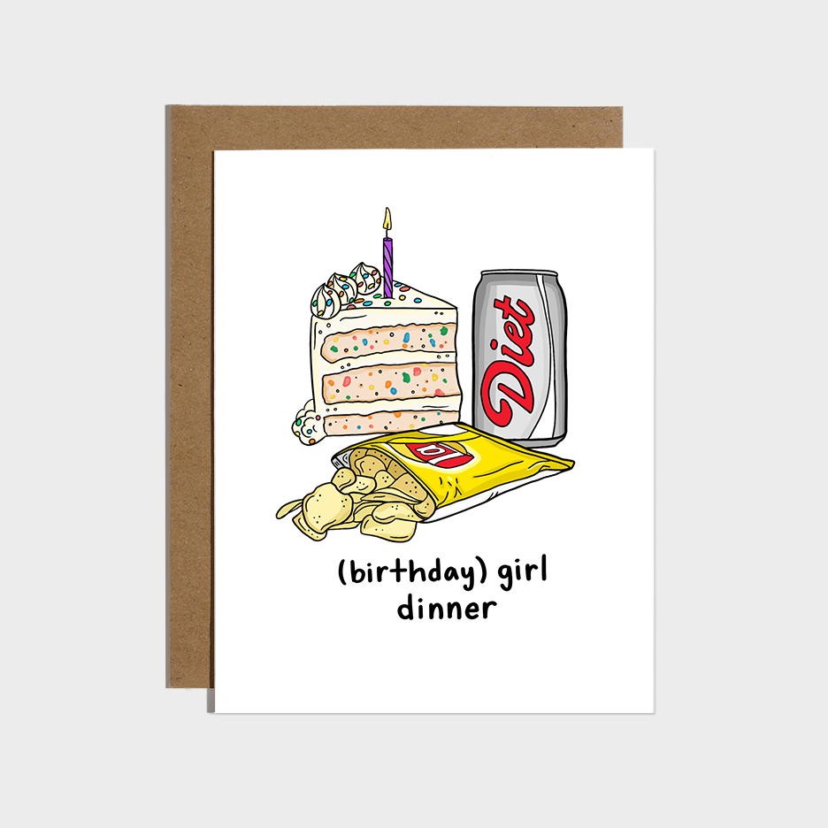 Girl Dinner Birthday Card – The Mash Pit