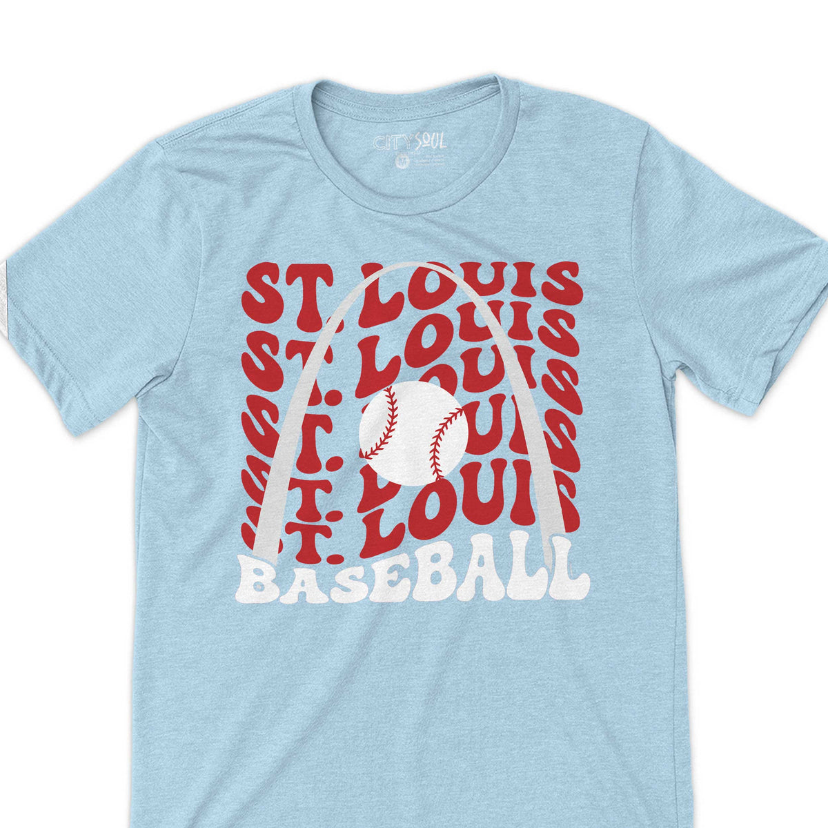 St, Louis baseball wavy text baseball retro design for Saint Louis bas ...